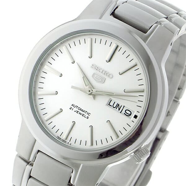 [New]Seiko 5 Men's Self-winding Watch White SNKA01K1 - BE FORWARD Store