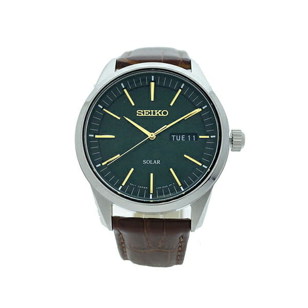 [New]Seiko Men's Quartz Watch Green/Brown SNE529P1 - BE FORWARD Store