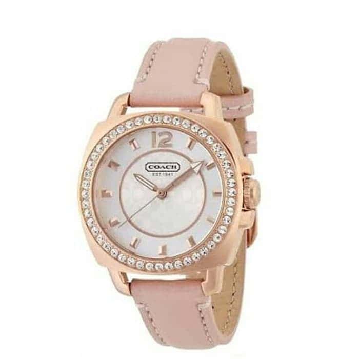 [New]COACH [coach] 14503151BoyFriends boyfriend Rose Gold pink watch ...