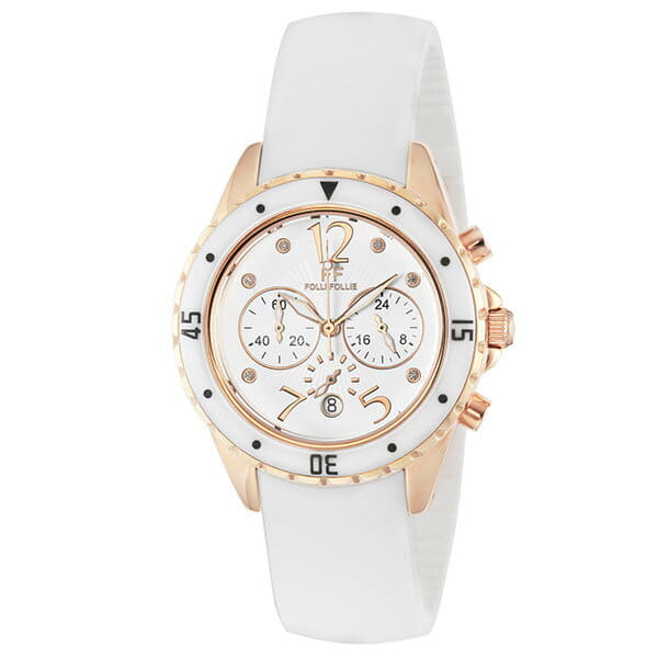 [New]Folli Follie Ladies Quartz Watch White WF8R032ZVW-WH - BE FORWARD Store
