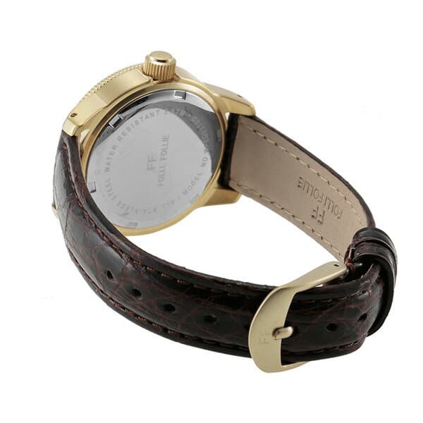 [New]Folli Follie Ladies Quartz Watch White/Brown WF8G037SDS-BR - BE FORWARD Store