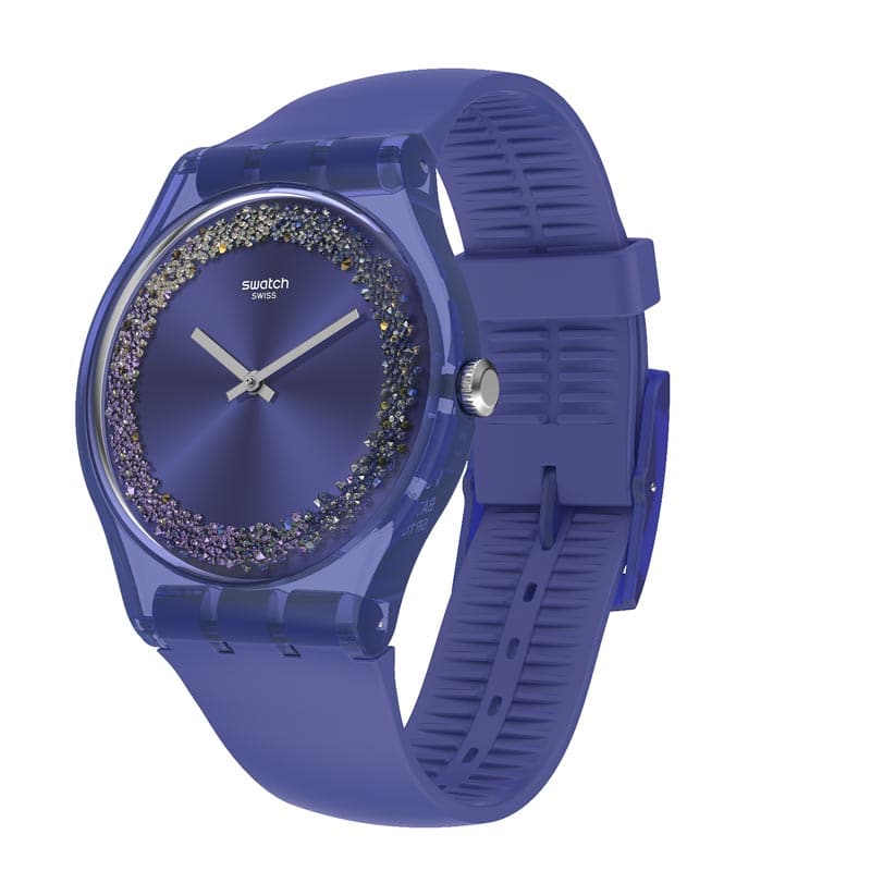 [New]SWATCH Originals Watch Purple Ring Gent Plastic Belt Silicone Case ...