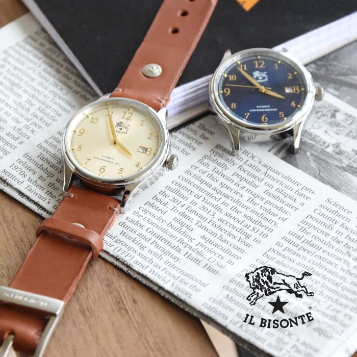 [New]IL BISONTE Analog Automatic Winding Mechanical Movement Dial Men's ...
