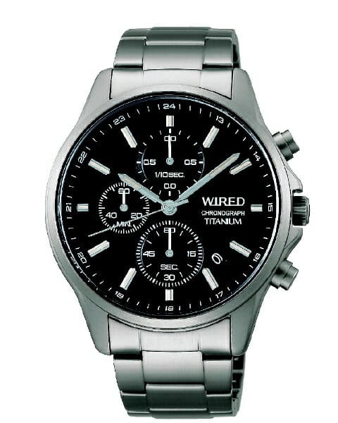 [New]Aruba ALBA quartz clock wired (WIRED) titanium Chronograph AGAT426 ...
