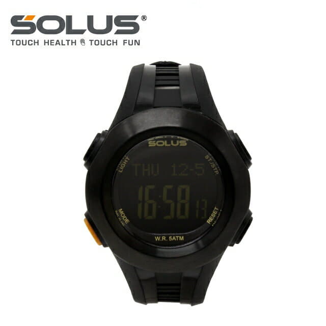 [New]Solar SOLUS watch 01-101-01 Black mens Lady's diet exercise - BE ...