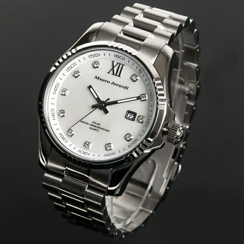 [New]maurojierarudi Mauro Jerardi solar shell clockface mens watch ...
