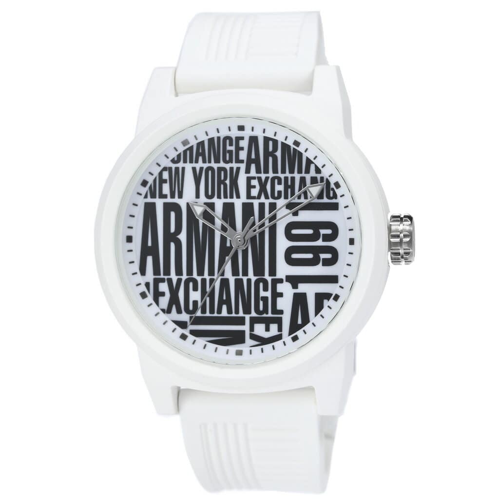 [New]master husband white AX1442 round simple AX for Armani exchange ...