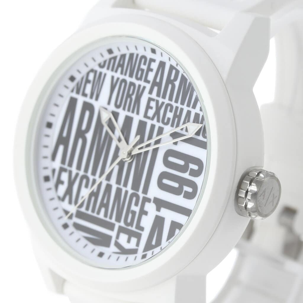 [New]master husband white AX1442 round simple AX for Armani exchange ...