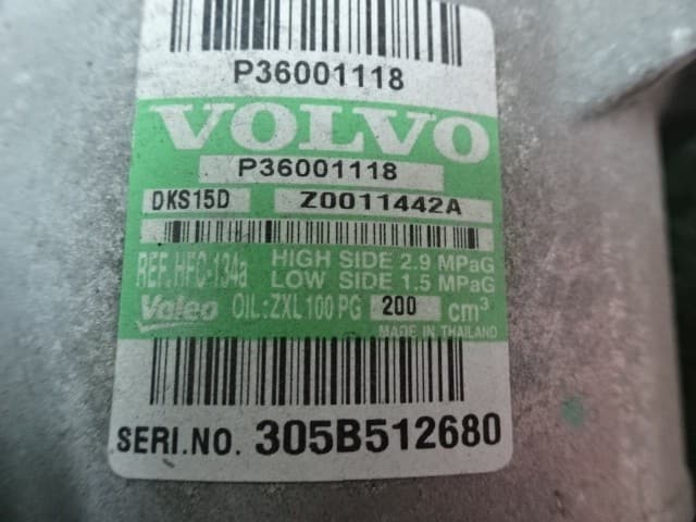 [Used]A/C compressor Volvo V50 UA-MB5244 MB5244 36001118 - BE FORWARD ...