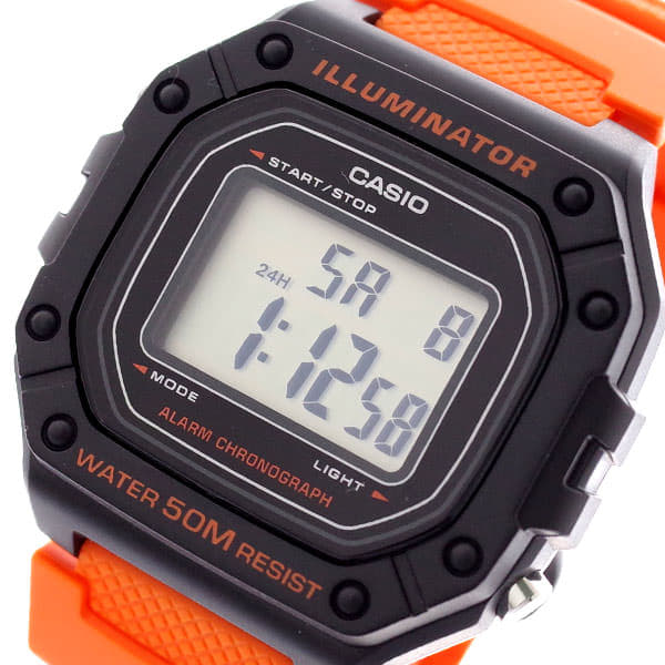 [New]Casio watch unisex orange W-218H-4B2V CASIO - BE FORWARD Store