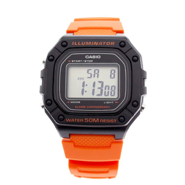 [New]Casio watch unisex orange W-218H-4B2V CASIO - BE FORWARD Store
