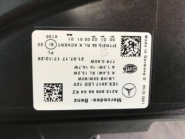[Used]Right Headlight MERCEDES-BENZ Benz e class 2018 RBA-213045C ...