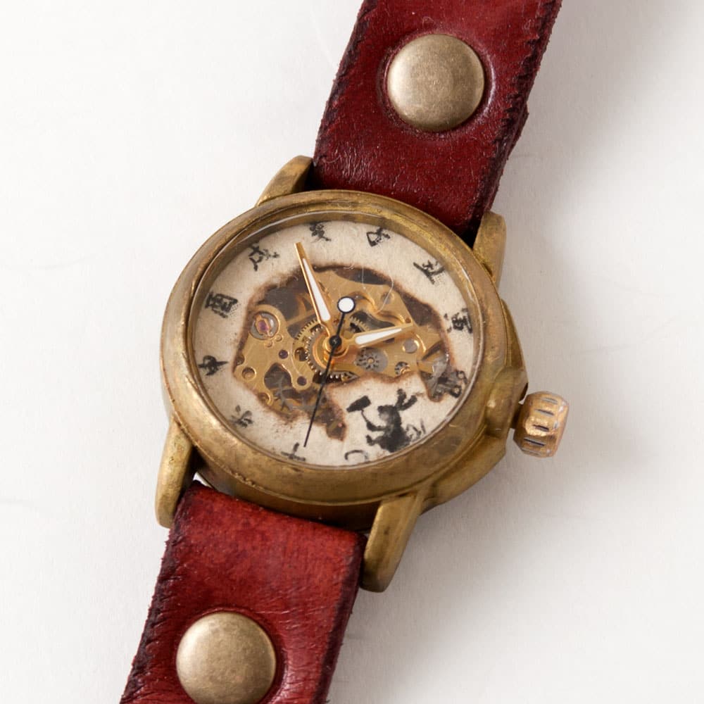[New]Handmade Japanese clocks machine type watch (rolling by hand ...