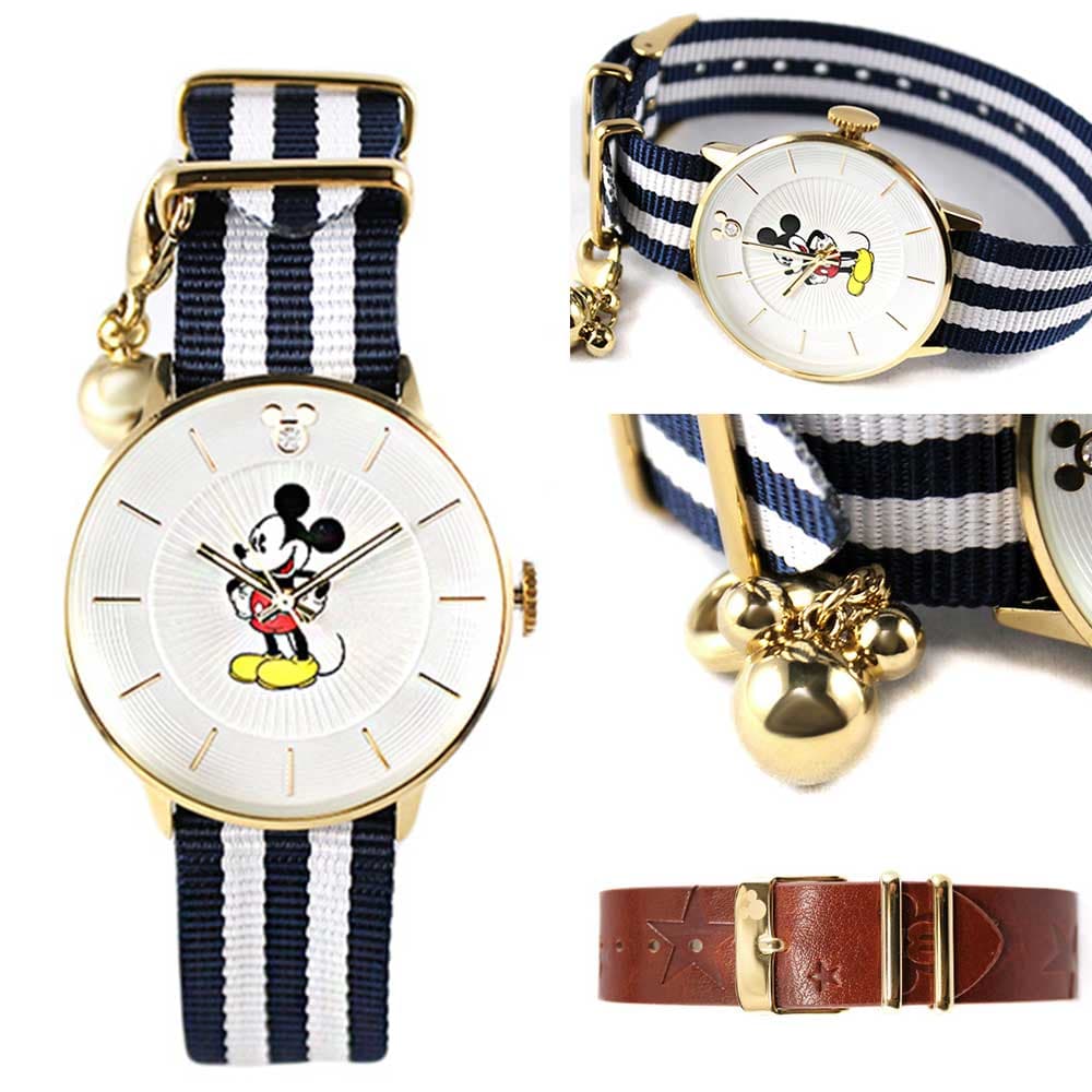 [New]Disney DISNEY clock Mickey Minnie Donald Daisy watch mens Lady's ...