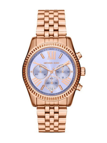 [New]MK6207 Lexington Lexington purple X Rose Gold analog Lady's ...