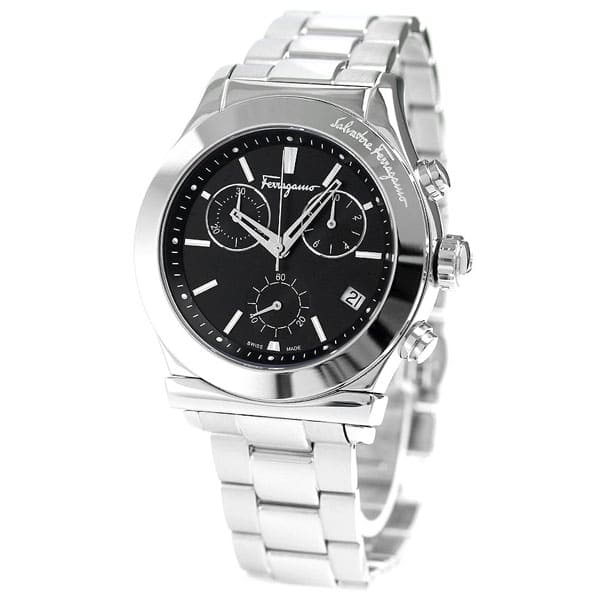 [New]Quartz mens FH6010016 Ferragamo watch Black clock at card +18 time ...