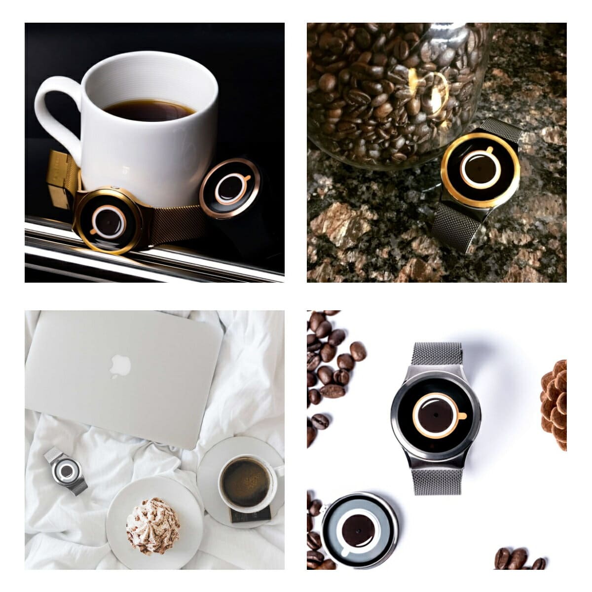 [New]A ZEROO zero COFFEE TIME coffee time watch designers simple design ...