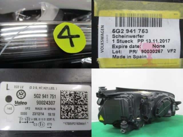 [Used]VW Golf AUCJZ Left Headlight 5G2 941 753 - BE FORWARD Auto Parts