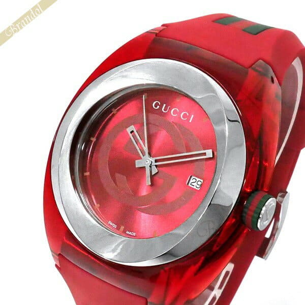 [New]GUCCI SYNC Men's Watch 46mm red YA137103A - BE FORWARD Store