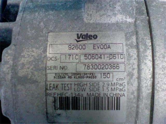 [Used]Fairlady Z Z33 A/C Compressor 92600EV00A - BE FORWARD Auto Parts