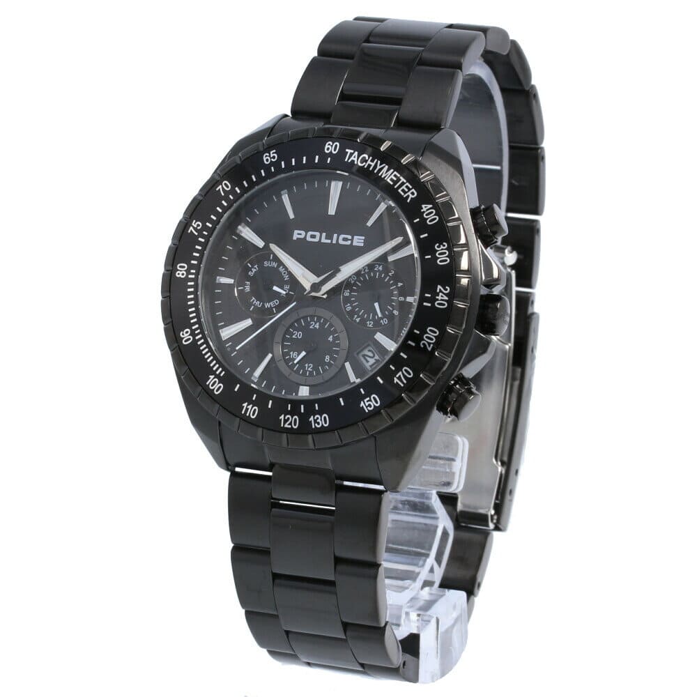 [New]POLICE Men's Multifunction Twintone Watch All Black Stainless ...