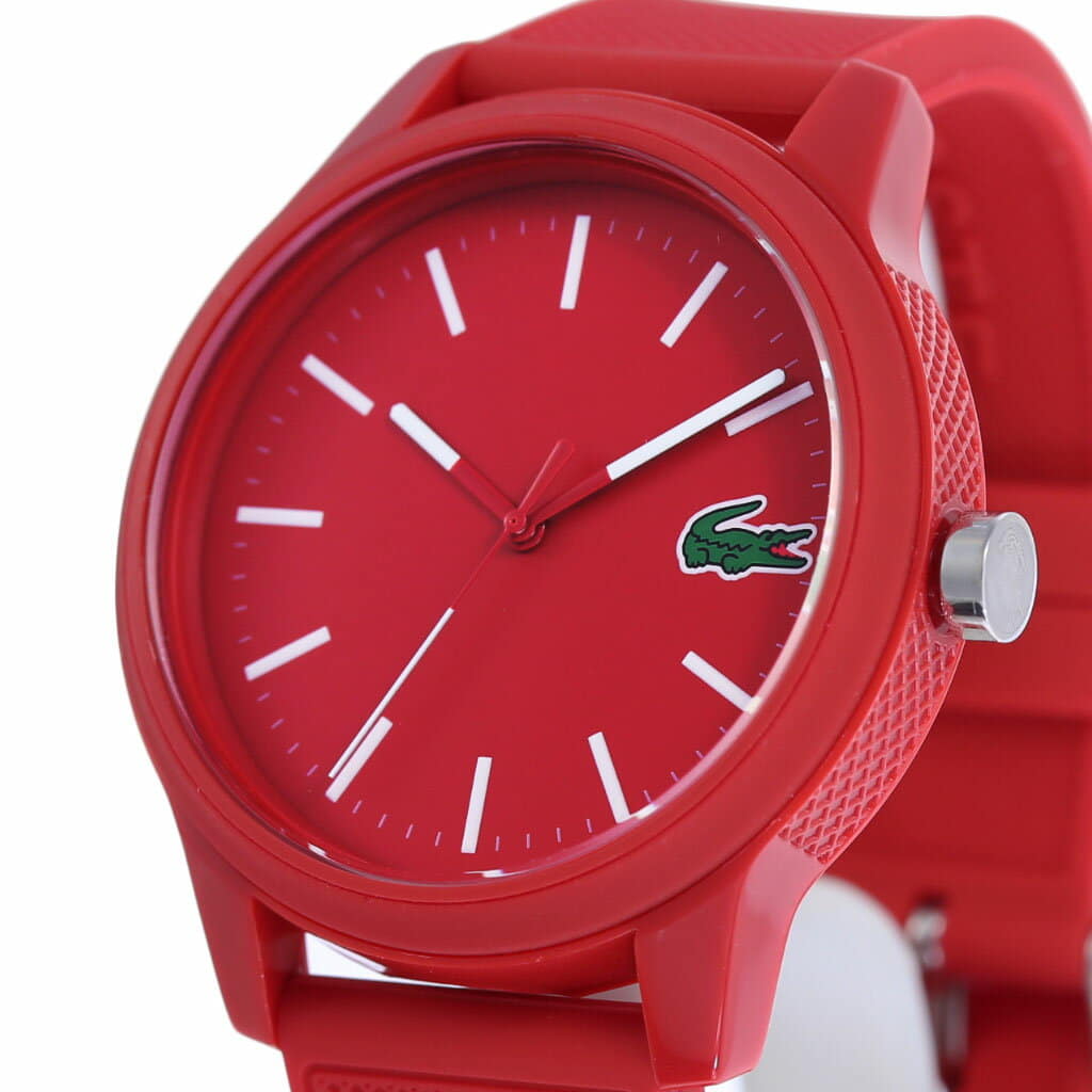 [New][shipment on that day] Lacoste LACOSTE clock mens Ladies red ...