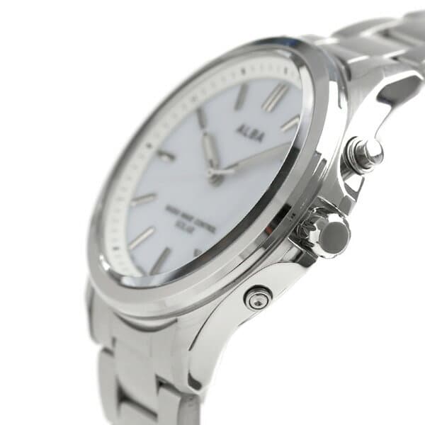 [New]SEIKO Aruba Electric wave solar mens AEFY504 SEIKO ALBA white ...