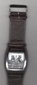 [New]orologio cronolook jay baxter cinturino vera pelle testa di moro ...