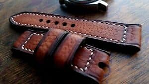 [New]handmade strap stitch Zeppelin craft 24mm handmade watch strap ...