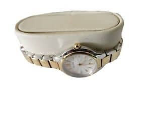 [New]tone stainless steel bracelet bulova womens 98l217 quartz two tone ...