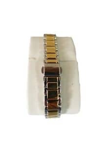 [New]tone stainless steel bracelet bulova womens 98l217 quartz two tone ...