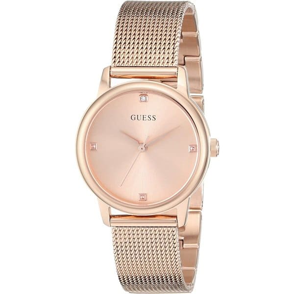 [New]GUESS gesuredisu stainless steel g-link NS wristwatch | Rose Gold ...
