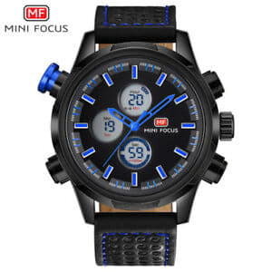 [New]analog digital quartz minifocus brand men military analog date digital leather sports ...