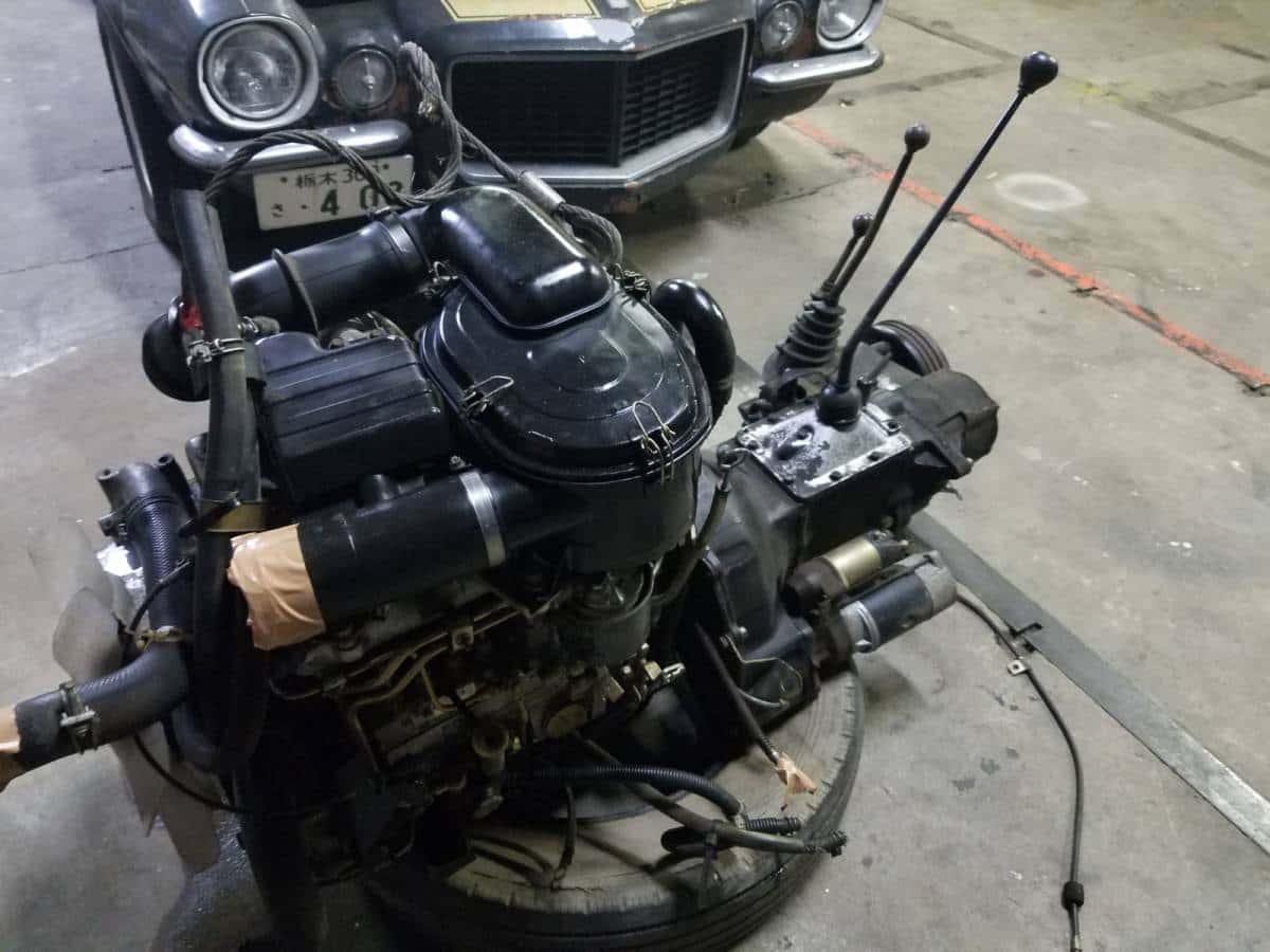 [Used]★Mitsubishi jeep J53 4WD Engine (4DR6)+ gearbox 2659cc mileage ...