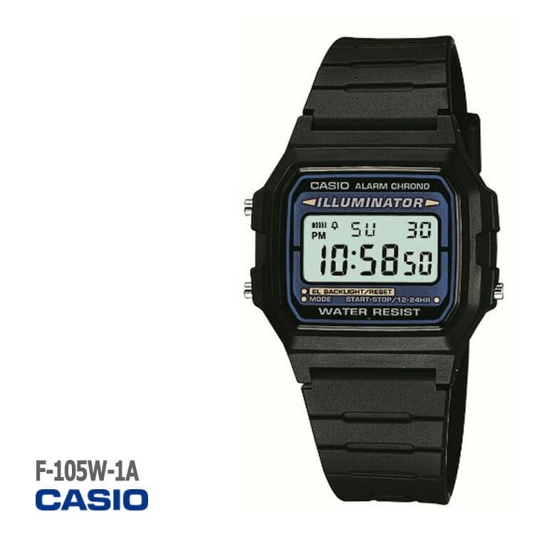 [New]Standard Casio CASIO mens digital watch F-105W-1A whole country ...