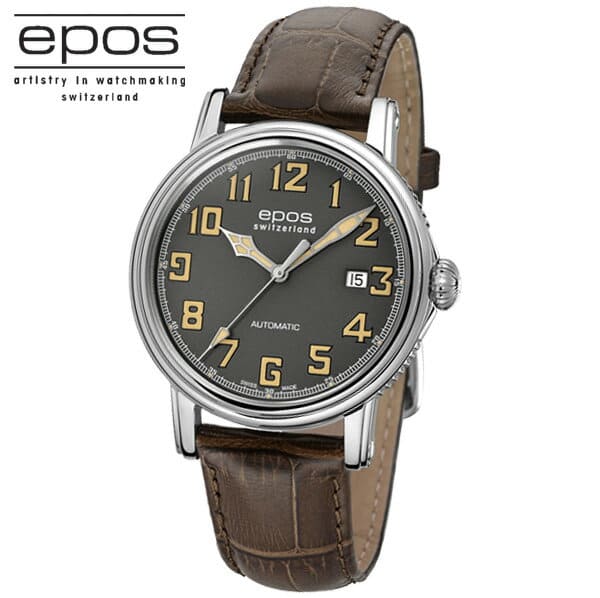 [New]EPOS Military Automatic Winding Watch Black 3390 - BE FORWARD Store