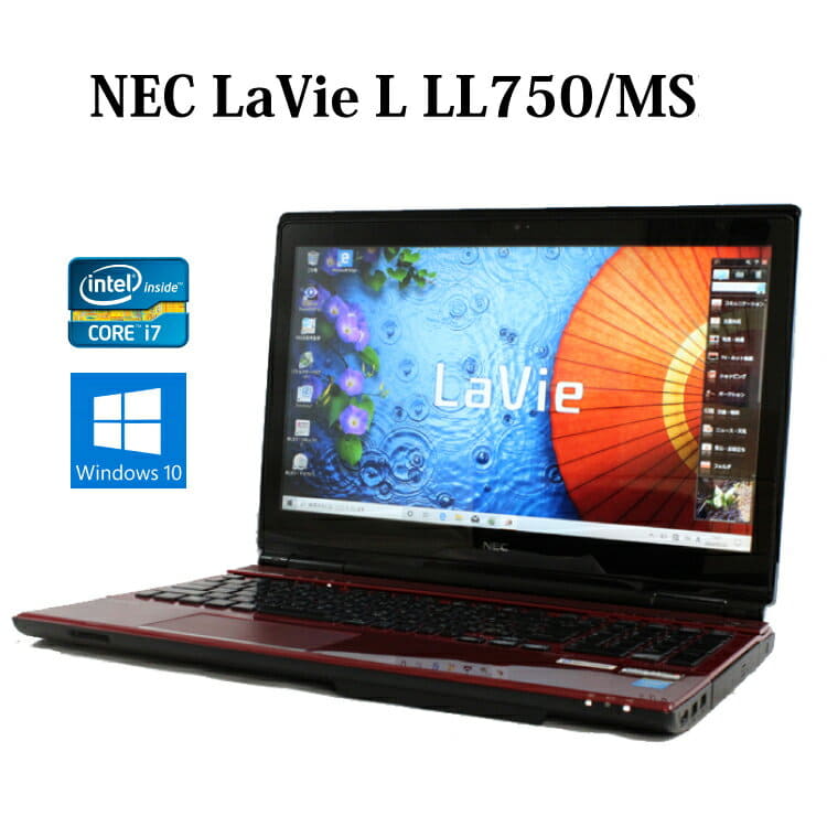 [Used]NEC LaVie L NEC LaVie L LL750/MSR PC-LL750MSR-YC crystal red Core i7/8GB/1TB/ Blu-ray 15.6 ...