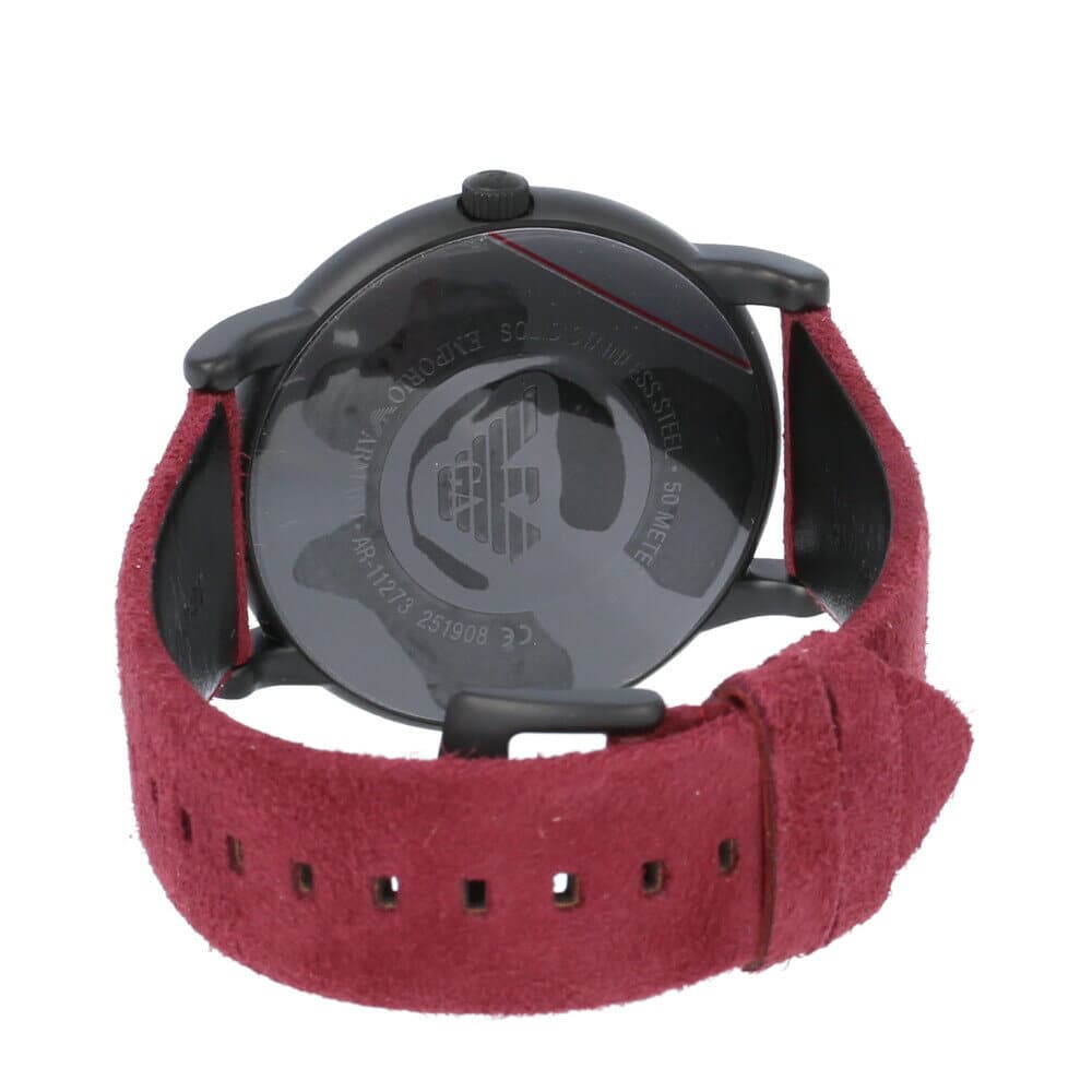 [New]EMPORIO ARMANI Emporio Armani AR11273 mens LUIGI burgundy leather ...