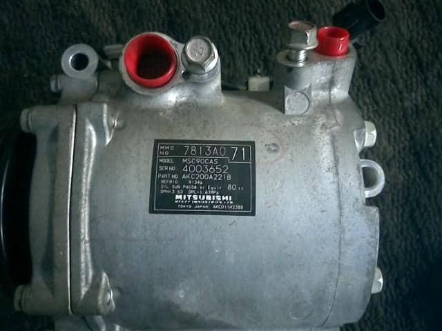 [Used]A/C Compressor MITSUBISHI Lancer 2008 CBA-CZ4A 7813A071 - BE ...