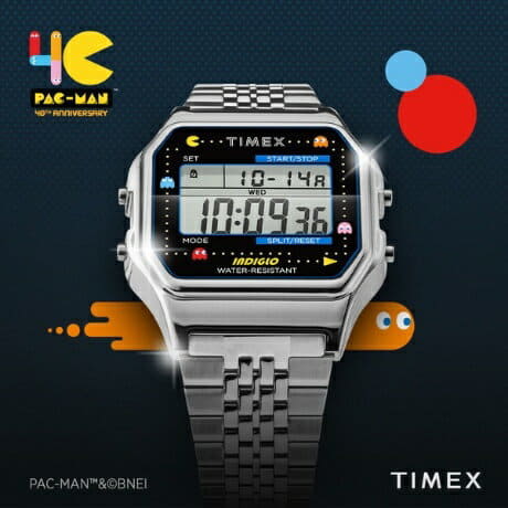 [New]TIMEX Timex Timex T80 X PAC-MAN Pac Man collaboration Silver ...