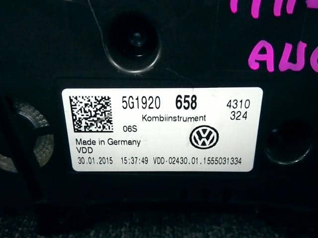 [Used]Speedometer VOLKSWAGEN Golf R 2015 ABA-AUCJXF 5G1920658 - BE ...