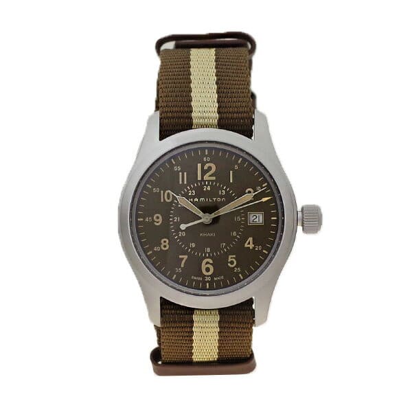 [New]HAMILTON mens Ladies H68201093 khaki field quartz brown brown ...