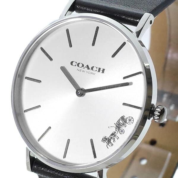 [New]Coach COACH mens Ladies 14503115 quartz PERRY white Black - BE ...