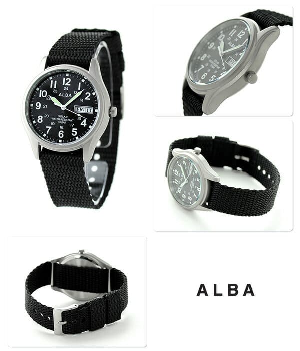 [New]SEIKO Aruba solar D date mens AEFD557 SEIKO ALBA Black clock - BE ...