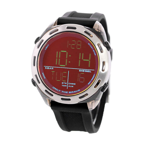 [New]up to 27 times Diesel clock mens crusher 47.5mm digital DZ1893 ...