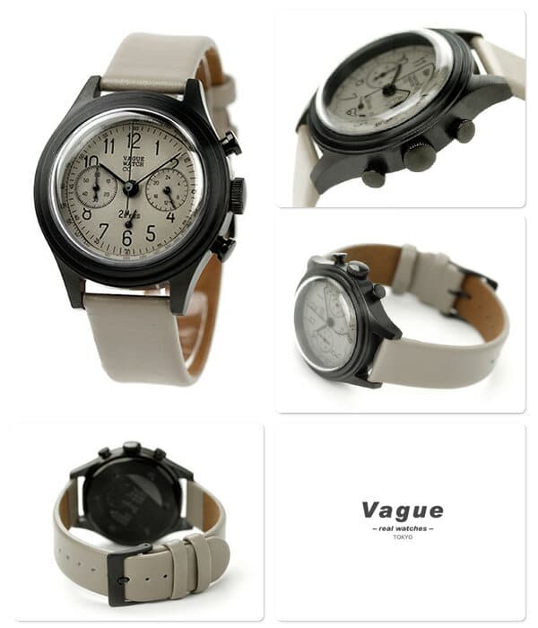 [New]up to 36 times VAGUE WATCH Co. two eyes 38mm Chronograph 2C-L-002 ...