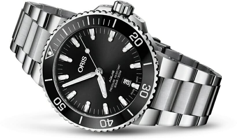 [New]44 millimeters of ORIS AQUIS lye chair date 300m waterproofing ...