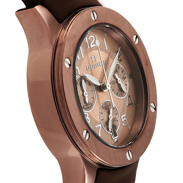 [New]forifori FOLLI FOLLIE Ladies WT6T042SEB-BR quartz bronze brown - BE FORWARD Store