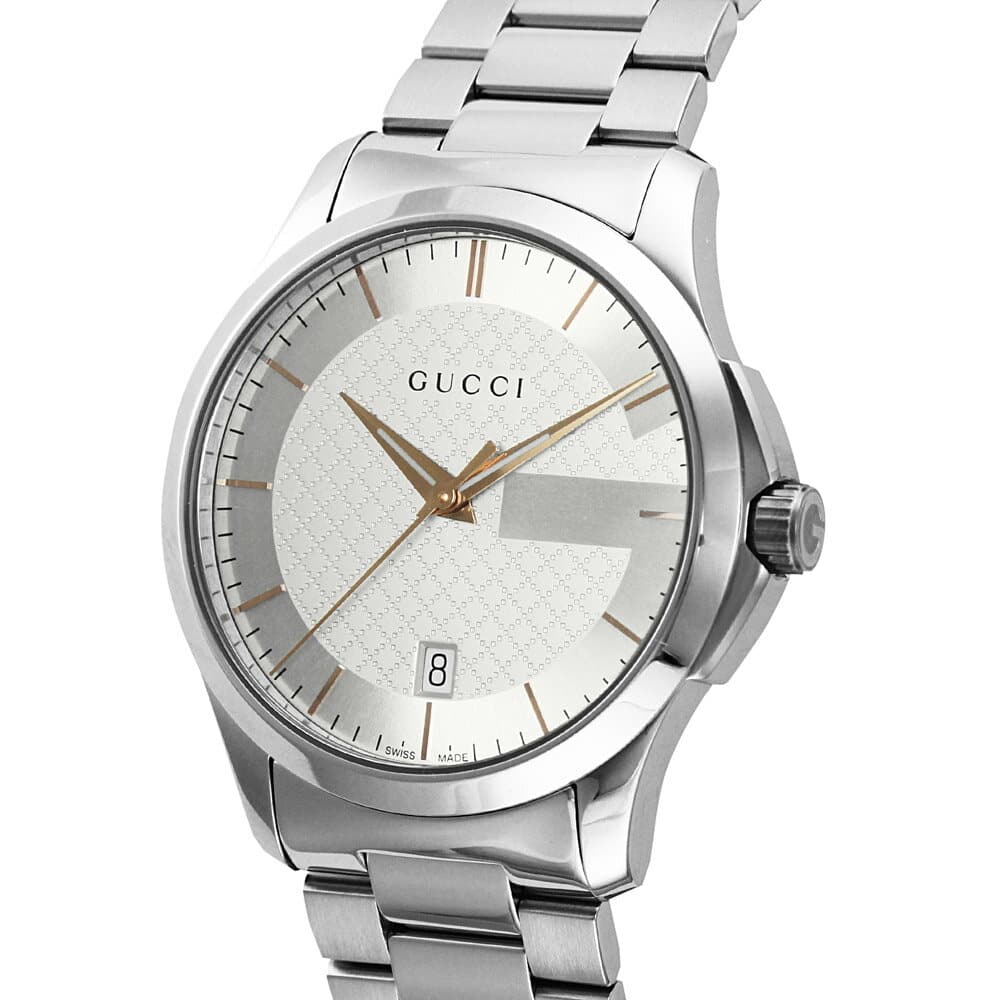 [New]Gucci GUCCI G-TIMELESS Stainless belt M YA126442 giftwrapping - BE ...