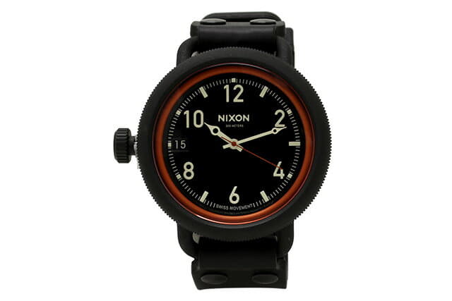 [New]Nixon NIXON NA488760-00 NIXON OCTOBER: ALL BLACK/RED - BE FORWARD ...